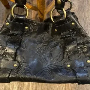 Kooba | Bags | Kooba Sienna Black Leather Large Tote Shoulder Bag ...